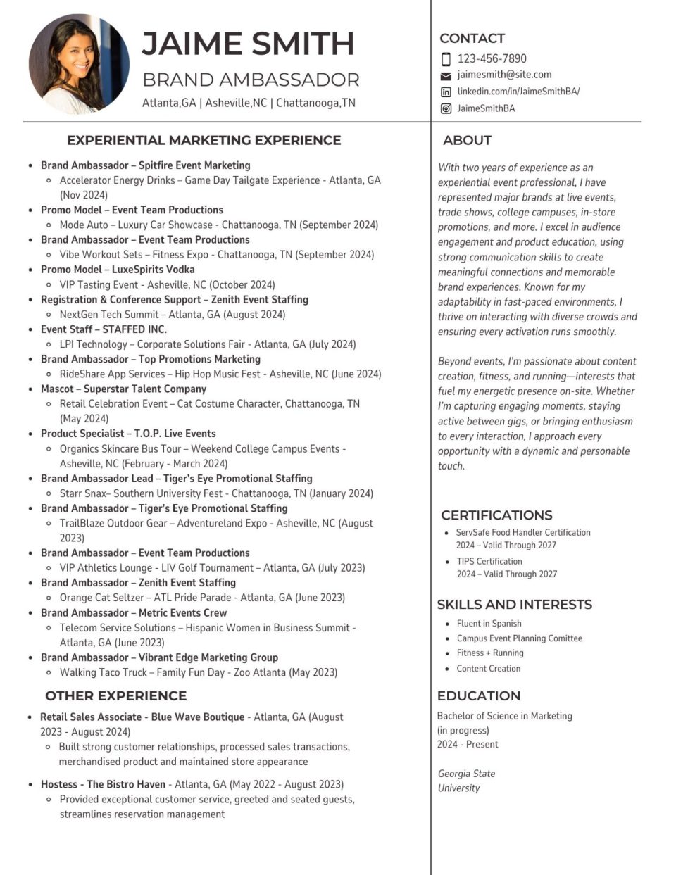 Building Your Brand Ambassador Resume – Step 2: Structuring The ...